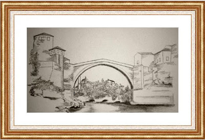Illustrations and Photography of Ramo Sabanovic: The Old Bridge in Mostar