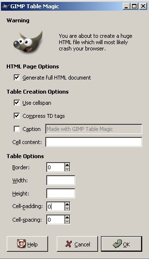 raikar designs: Drawing Images with HTML tables with Gimp