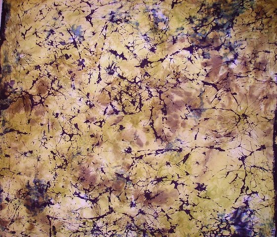 Elaine Quehl: More Dye Happy 4, Flour Paste Resist