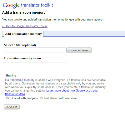Usando o Google Translator Toolkit - Parte 1 - Traduza-me