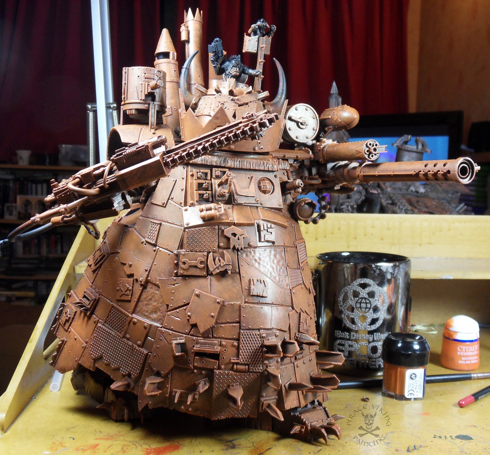 Pirate Viking Painting: On the Workbench: Ork Stompa - Rust Spotlight