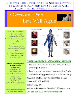 South Jersey Rehabilitation Center: Pain Neurophysiology Education Seminar