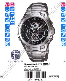 Toko Jam Onlineku: EFA-119 BK & EFA-116 D & EFA-115 D & EFA-112 D & EFA ...