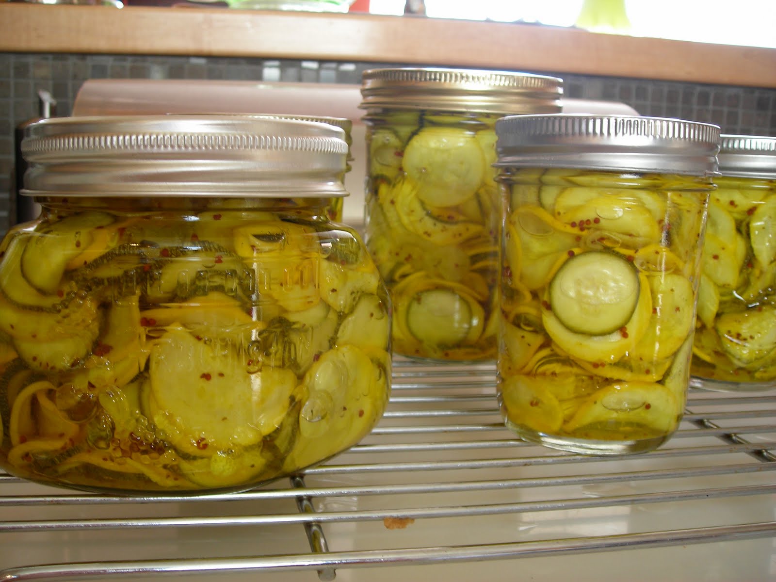 Green and Yellow Squash Pickles - market recipes