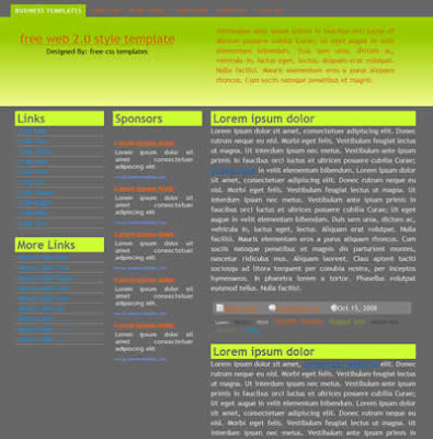 free css templates: Web 2.0 Business CSS Template - Adsense Ready