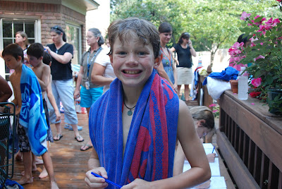 Jonathan and Julie's Great Adventure: 3rd Grade Pool Party!! July 23, 2008