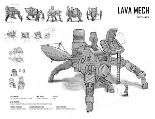 Justin Park's Concept Art: Lava Mech