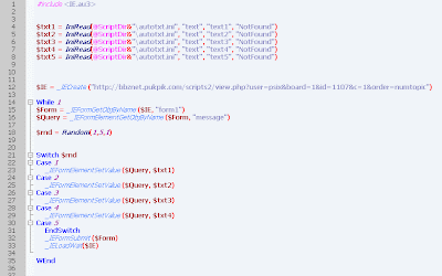 สร้างโปรแกรม Auto comment Hi5 และโปรแกรมควบคุมเว็บด้วย AutoIt :2 - PSsix ที่ใดมีปัญหา ที่นั่นมีคำตอบ