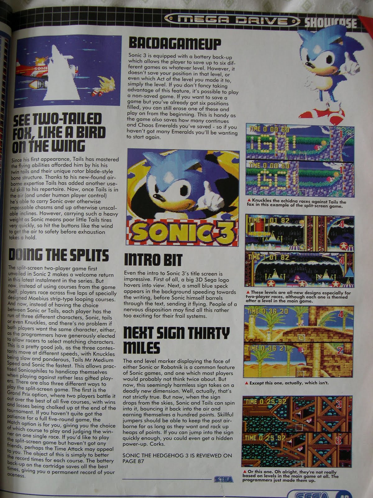 Sega Ages: UK Official Sega Magazine #2 February 1994 Sonic 3 Showcase ...