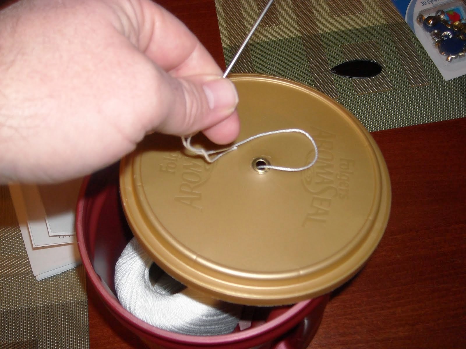 Mish Mash ... etc.: Creating A Home... Free Thread Holder Tutorial