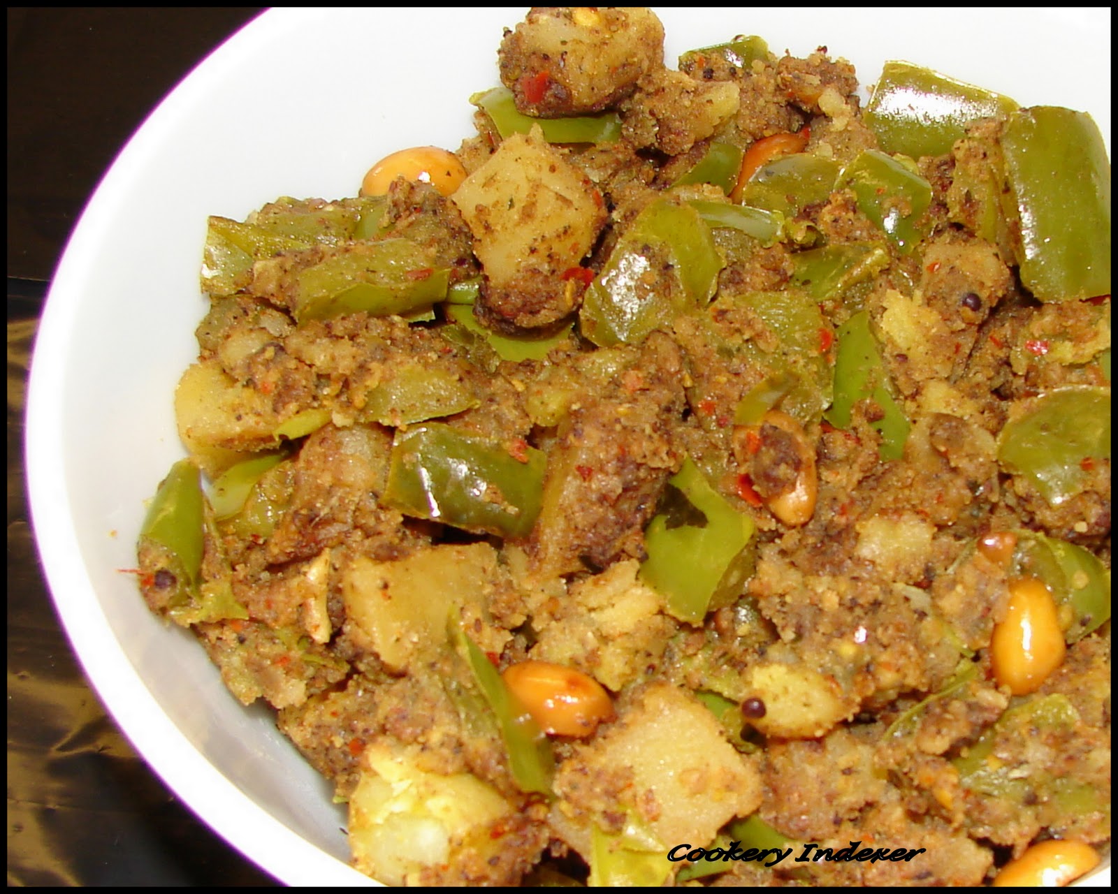 ! Regional Indian Cuisine Blogroll !: Capsicum Kairas / Bell Pepper ...