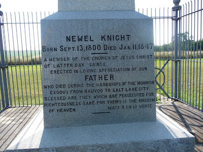 The Ray Knight Family: Niobora, Nebraska: Newel Knight Monument