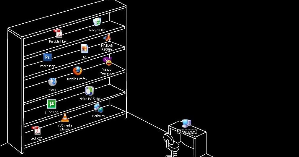 Align your Desktop by Simple Wallpaper