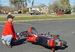 How to Lift a Fallen Motorcycle | Motorcycle Racing