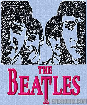 The Beatles embroidery design