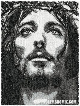 Jesus Christ machine embroidery design