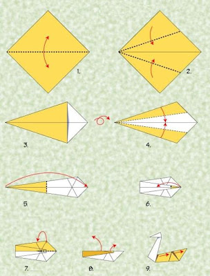 origami goose ~ easy make origami instructions for kids