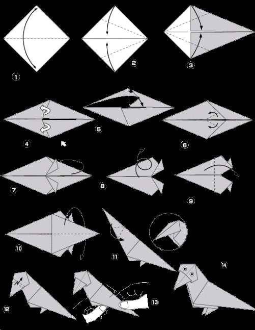 origami crow 1 ~ easy instructions to origami