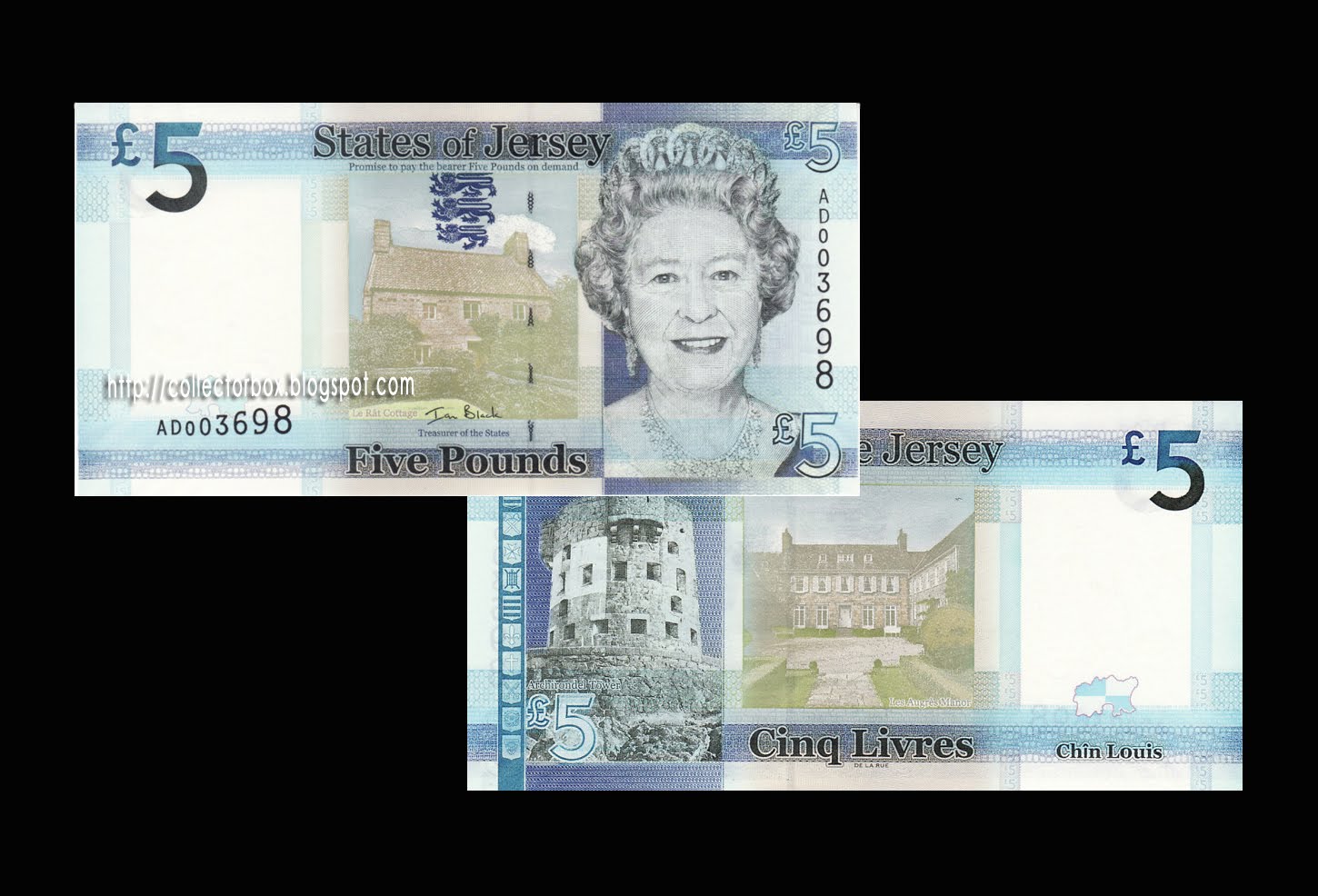 COLLECTORBOX - World banknotes and coins: Jersey banknotes 2010