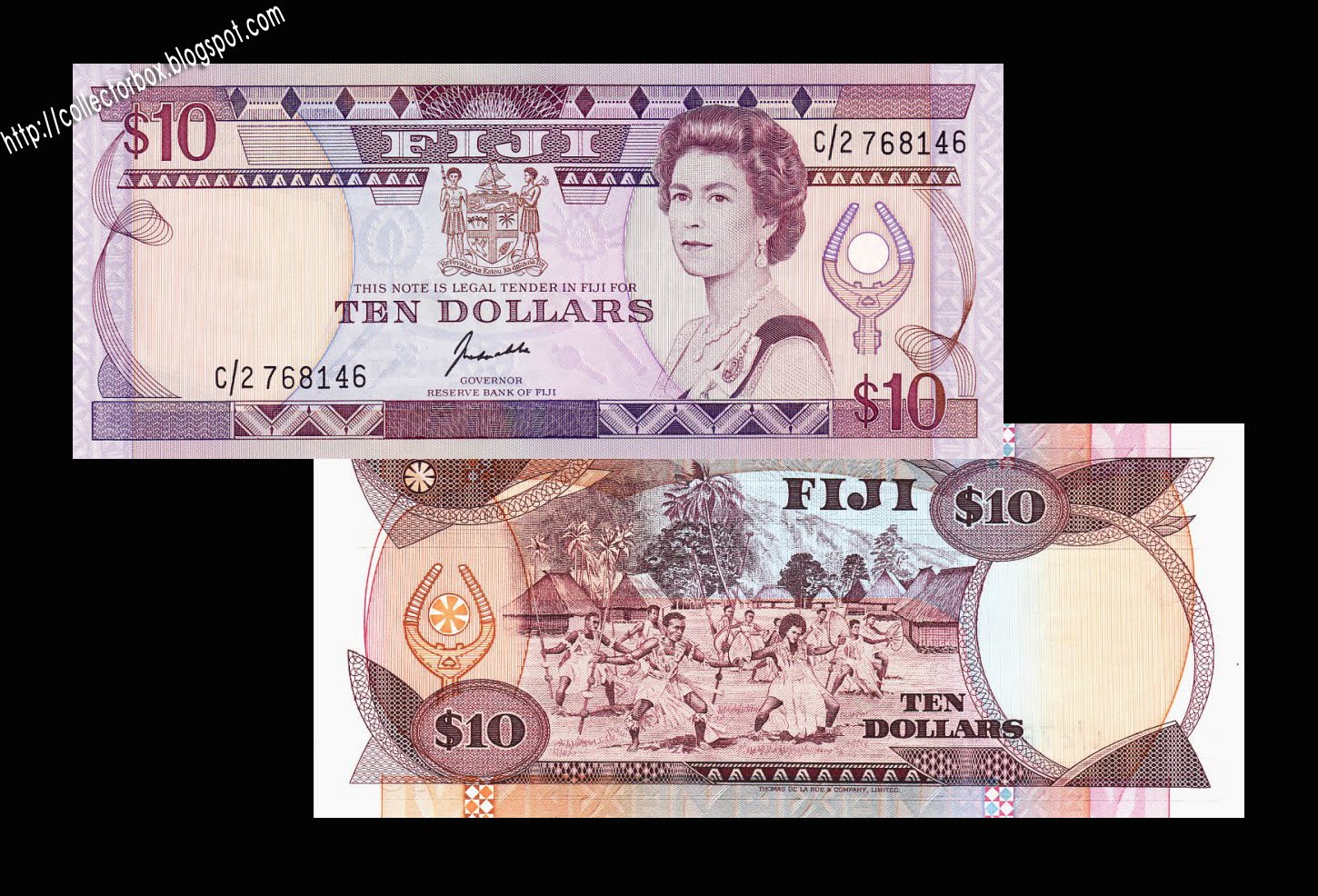 COLLECTORBOX - World banknotes and coins: QE II banknotes - Fiji island