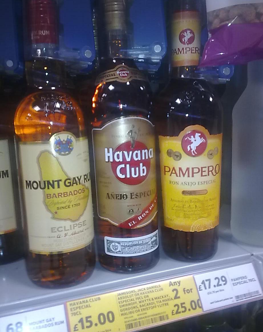 Venezuelan Food and Drinks: Venezuelan rums on sale in UK