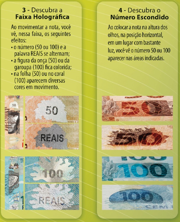 AFNB - Boletim Virtual: Novas Notas do Real - Elementos de Segurança