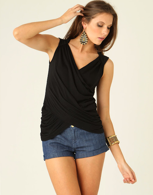 Van City Fashion Club: Drape Front Top - $30