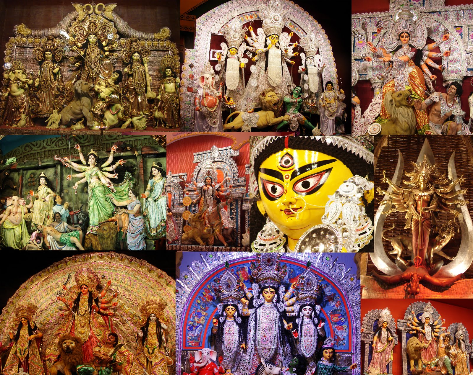 Frozen Moments: Durga Puja @ Kolkata - the collage