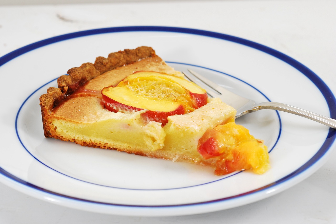 Know Whey: Fresh Nectarine Tart with Almond Souffle
