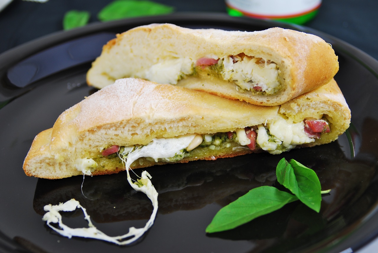Know Whey: Three-Cheese Pesto Calzone