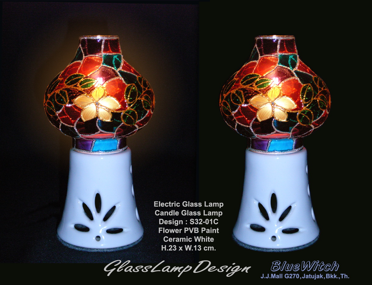 Blue Witch Handicraft: Glass Lamp Design