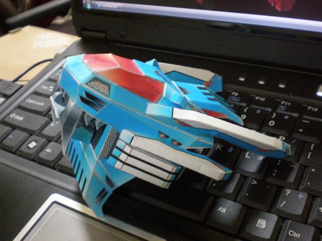 Kertas igo: Instruction Zoids Blade Liger Paper Model - Head