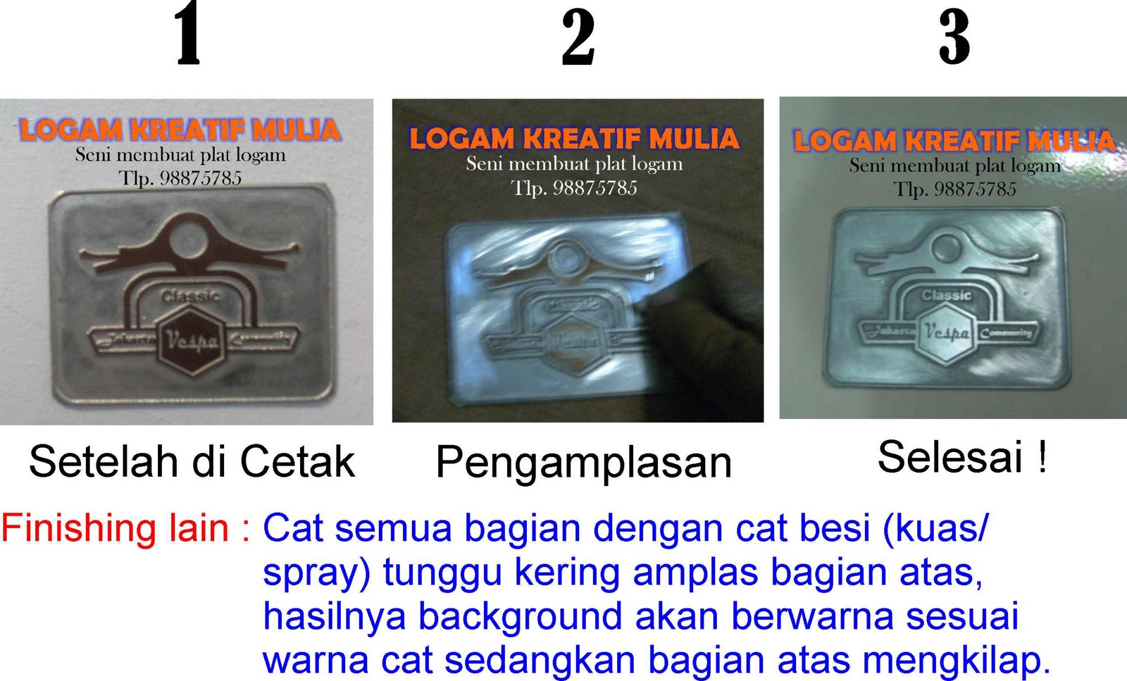 LOGAM KREATIF MULIA: MEMBUAT PLAT LOGAM SESUAI PESANAN - UNTUK PLAT ...