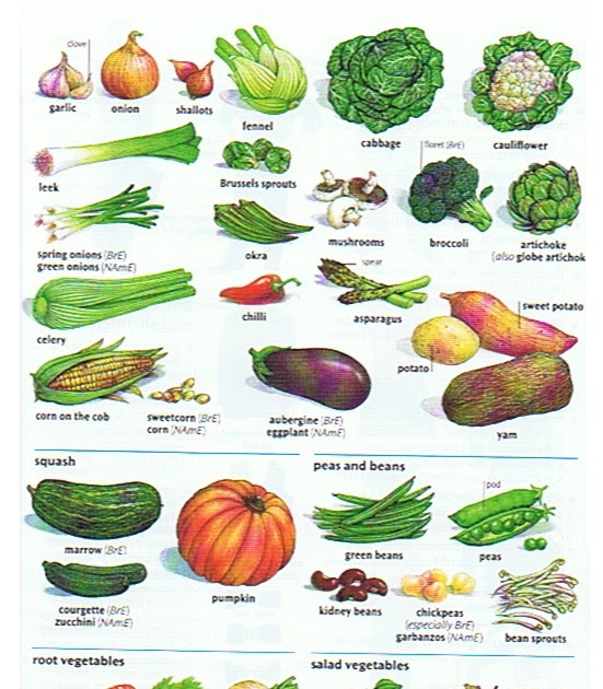 Restaur Accion Inglés Vocabulario De Cocina Frutas Y Verduras