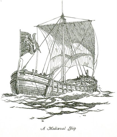 Medieval Ship Drawing