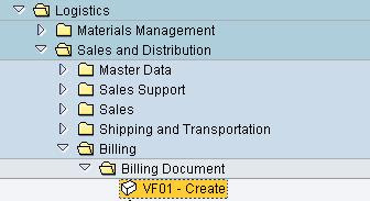 SAP e-mory: SAP VF01 Create Billing Document