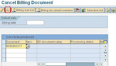 SAP e-mory: SAP SD VF11 Cancel Billing Documents