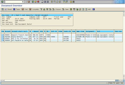 SAP e-mory: SAP FB50