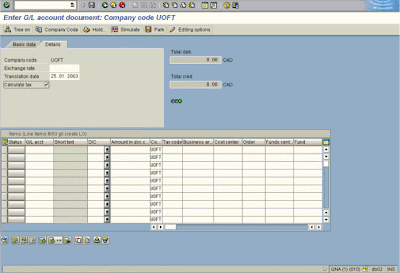 SAP e-mory: SAP FB50