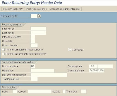 SAP e-mory: SAP FBD1 Recurring Vendor