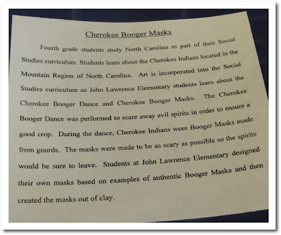 By the Park: Archdale Public Library: Cherokee Booger Masks on Display!