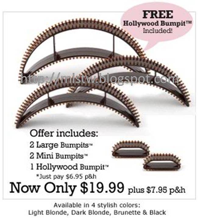 EC FIND PRODUCT SUPPLY: Bumpits Hair Volumizing Inserts Medium Blonde 公主髮夾