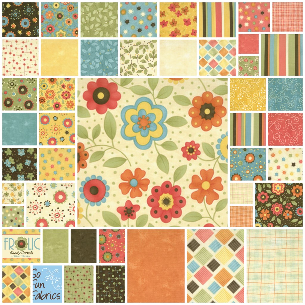 So Fun Fabrics: ...in the shop now...frolic pre-cuts by sandy gervais ...