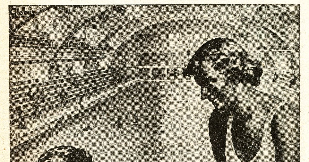 Water Polo legends: 1935: Advertissment of the Alfred Hajos pool