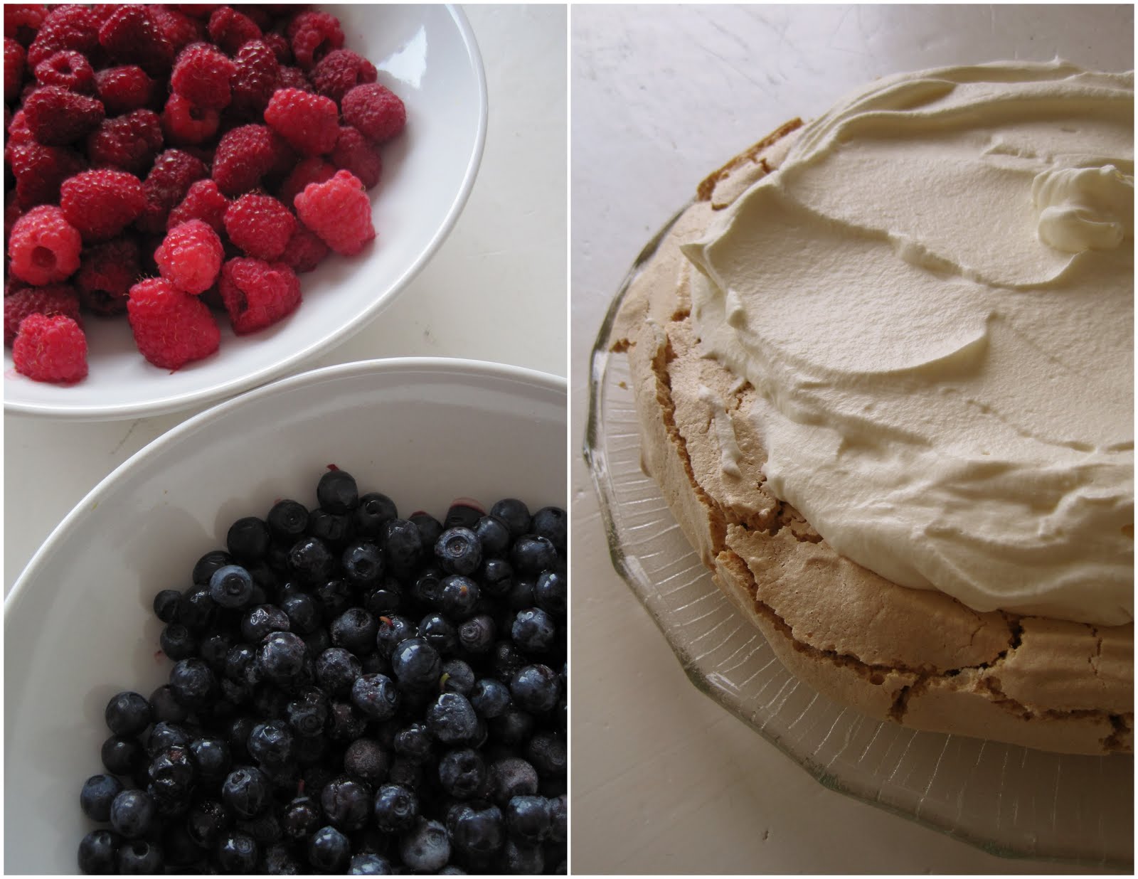 Meringue with fruits from another season...