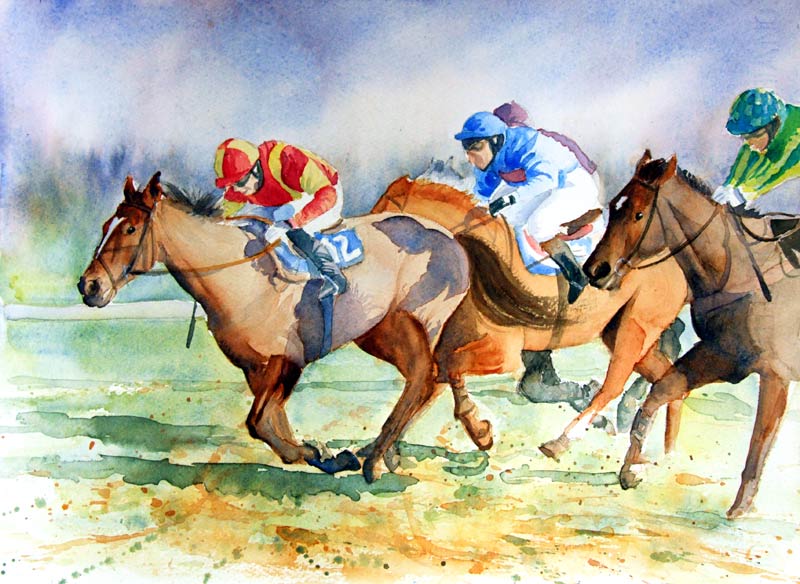 A Passion for Watercolour!: More racehorses