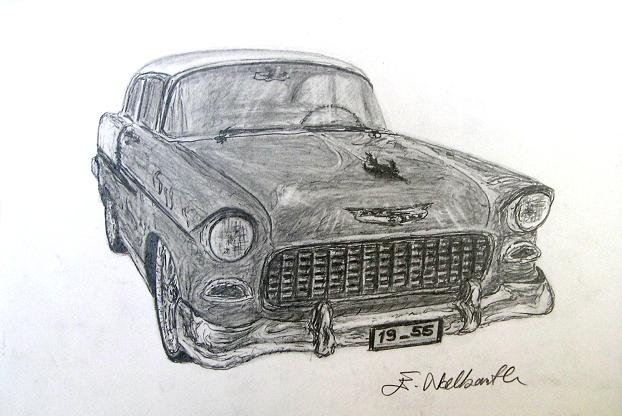 classiccars.drawing: 55 Belair