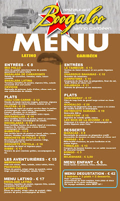 BOOGALOO Restaurant Latino Caribéen: La nouvelle carte et les horaires