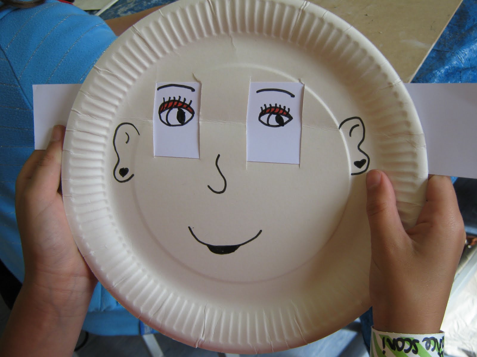 Hayley Fern: paper plate 'change-an-expression' face