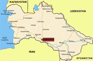 turkmenistan-pais: Ubicación de Turkmenistan